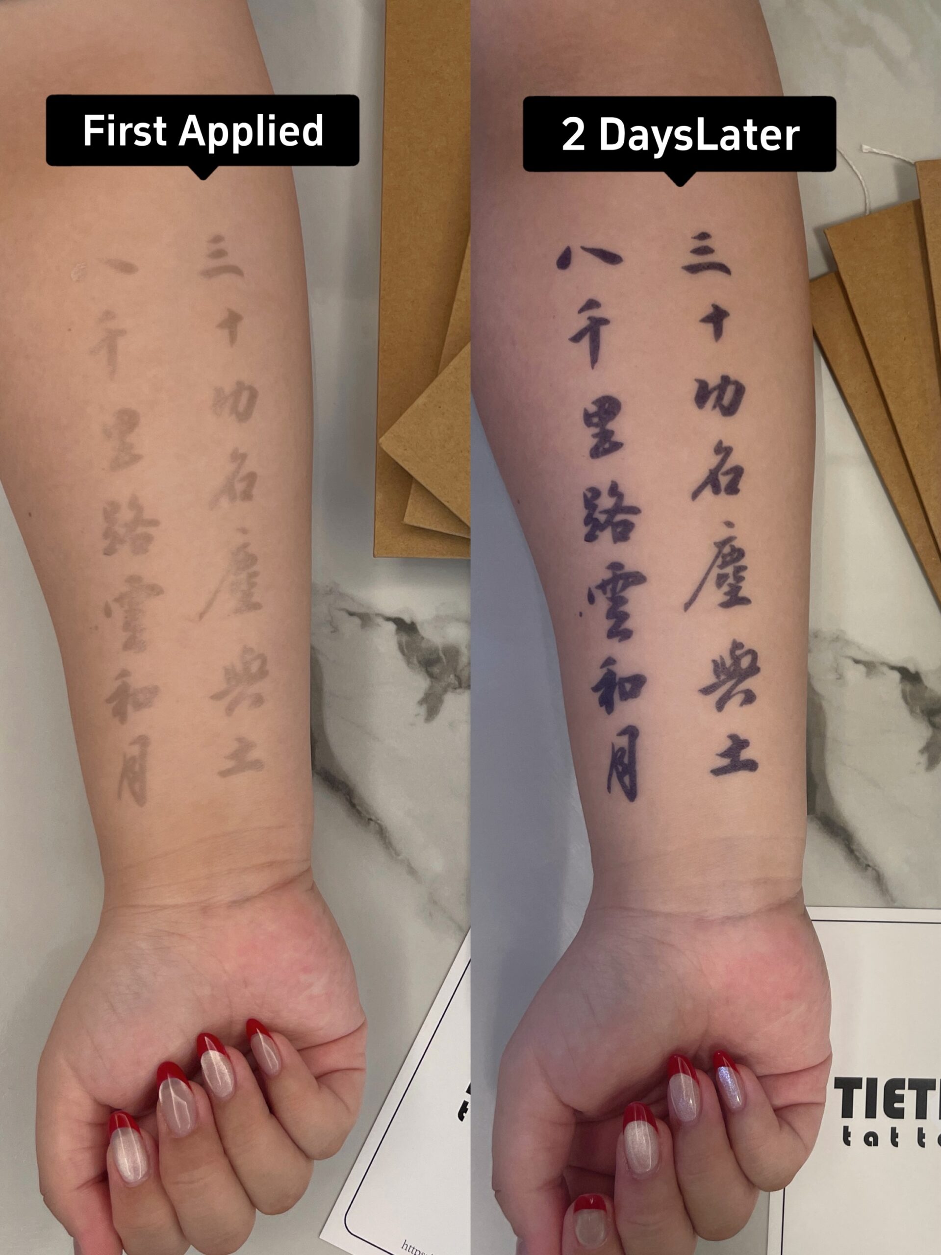 Birds and Lilies-Semi-Permanent tattoo - TIETIE tattoo-Making Tattoos ...